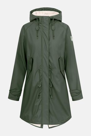 Derbe Derbe Friese Tidaholm Damen Regenjacke Oliv Gef&uuml;ttert