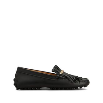 Tod's Schwarze Slip-On Schuhe mit Fransendetail - - Shoes - Damen - Schwarzk - 38 1/2 EU