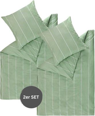 Esprit Renforc&eacute; Bettw&auml;sche HARPLINES - 2er Set 135x200 cm, Gr&uuml;n