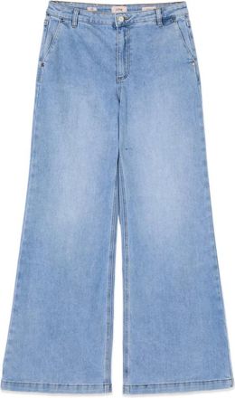 Oltre Femme, Jeans, Bleu, Taille: 48 FR Jean Jambe Large