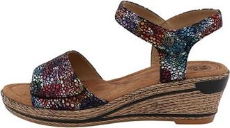 Romika Romika Femme 74r0172002 Sandale, Noir/Multicolore, 40 EU