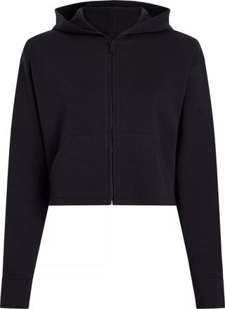 Calvin Klein Damen Hoodie mit Reißverschluss Full Zip mit Kapuze, Schwarz (Black), XL
