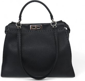 Fendi Crossbody Bags - FENDI PEEKABOO GROSSE HANDTASCHE AUS SCHWARZEM SEL - Gr. unisize - in Schwarz - f&uuml;r Damen
