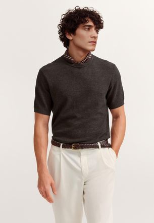 Bugatti Herren Strick-Shirt Regular Fit aus einem Baumwollmix