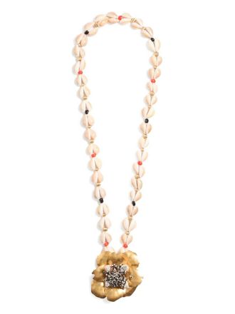 Valentino Garavani collier &agrave; fleurs - Or
