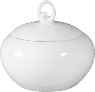 SELTMANN WEIDEN Seltmann 001.216699 Rondo/Liane Porzellan Zuckerdose, Rund, Weiß, 0.18L, 9cm Durchmesser, 8.4cm Höhe