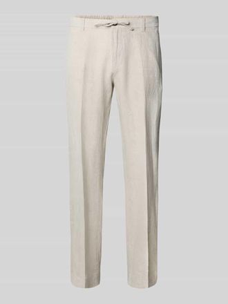 Selected Regular Fit Leinenhose mit Bügelfalten Modell LEROY