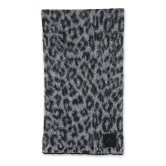 Anine Bing Femme, Accessoires, Gris, Taille: ONE Size &Eacute;charpe L&eacute;opard Jacquard Gris Aw25