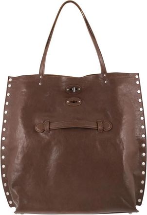 Zanellato Shopper & Totes - A Spasso - Leather Handbag M - Gr. unisize - in Grau - f&uuml;r Damen
