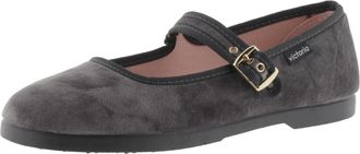 Victoria Mary Janes Gong Fu Samt & Passende Paspel & Schnalle 1080111 für Damen GRIS 37