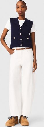 Maje Strickjacke Mit Polokragen - Marineblau - Maje