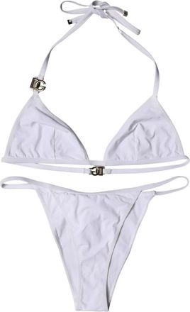 Dolce & Gabbana Femme, Maillots de bain, Blanc, Taille: 44 FR Ensemble de Maillot de Bain Logo