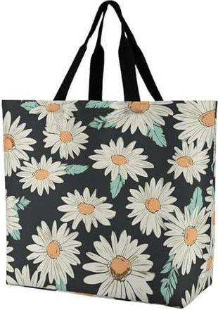 Generic Motif De Marguerite Sac Fourre-Tout D&eacute;contract&eacute; Sacs De Courses R&eacute;utilisable Sac A Main Femme Pour Plage Universit&eacute; Gym