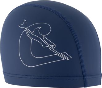 Cressi Unisex-Adult Senna Swim Cap Coated Schwimmkappe mit PU Beschichtung, Blau/Weiß, Einheitsgröße