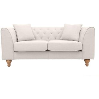 Miliboo Sofa klassisch Stoff 2-Sitzer Naturfarben MONTAIGNE