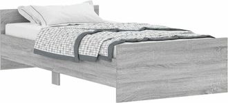 vidaXL Cadre de lit sans matelas sonoma gris 90x200 cm Vidaxl