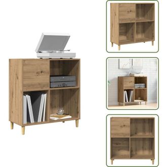 vidaXL Armoire &agrave; disques ch&ecirc;ne artisanal 84,5x38x89 cm bois ing&eacute;nierie - Armoire &agrave; Disques - Armoires &agrave; Disques - Armoire Pour Tourne-disques - Armoire De
