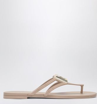 Dolce & Gabbana DG thong sandals in powder pink and gold