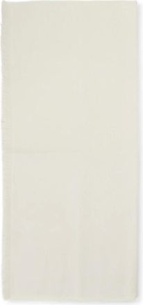 Max Mara Femme, Accessoires, Blanc, Taille: ONE Size Avetusta M Logo Scarf