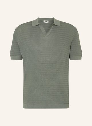 Drykorn Drykorn Strick-Poloshirt Braian gruen