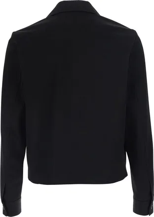 Amiri Mens Womens Cotton-Collar Jacket Black Coat