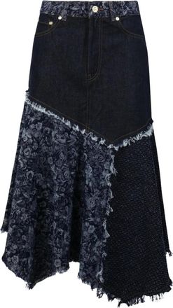 Ganni Rock aus Patchwork-Denim - - Skirts - Damen - Blau - S