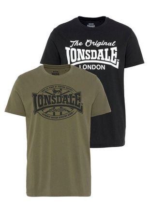Lonsdale T-Shirt MORHAM (Packung, 2-tlg., 2er-Pack) aus Baumwollmischung, mit Rundhalsausschnitt, Kurzarm