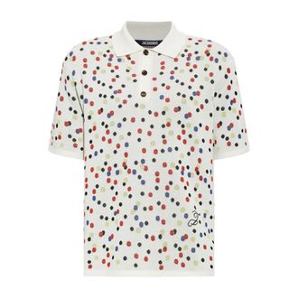 Jacquemus Confettis Jacquard-Polo - - Tops - Herren - Beige - S