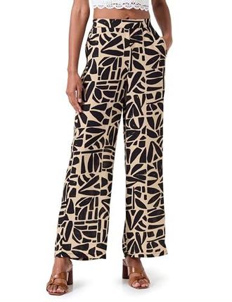 Only Onlalmina Life Palazzo Pantalon Noos Ptm Tissu, Noir, W36 Femme