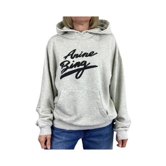 Anine Bing SweaT-shirt Jersey - Femme - Sweatshirts et sweats &agrave; capuche - Gris - Taille: 38 FR
