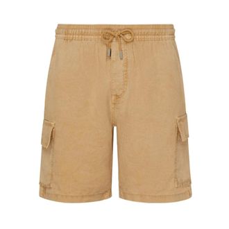 Vilebrequin Homme, Shorts, Brun, Taille: 2XL Bermuda poches cargots en lin Natural Dye