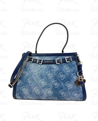 Guess Femme, Sacs, Bleu, Taille: ONE Size Dovie Satchel