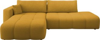 Mirjan24 Ecksofa mit Bettkasten Furyn O, Eckcouch Couch mit Schlaffunktion, Wohnlandschaft, Bettfunktion, Design L-Form Sofa, Stoff Plüsch (Velo 626, Seite: Li