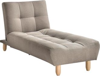 Vente-Unique Vente-unique - Méridienne clic clac en tissu taupe esteban