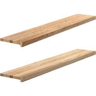 vidaXL Vidaxl - Appuis de fen&ecirc;tre 2 pcs non trait&eacute; 140x30x2cm bois ch&ecirc;ne massif