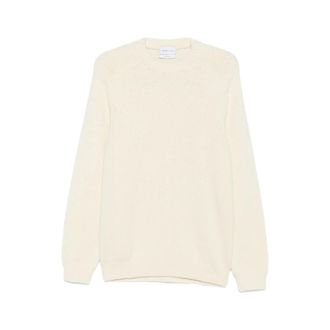 Scaglione Pullover mit Rundhalsausschnitt und Rippstrick - - Knitwear - Herren - Beige - XL