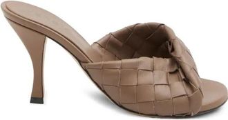 Bottega Veneta Sandalen - Woven Beige Sandals With Knotted Detail And Curved - Gr. 36 (EU) - in Braun - für Damen
