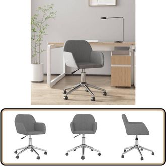vidaXL Vidaxl - Bürostuhl Drehbar Hellgrau Stoff - Bürostuhl - Drehstuhl - Arbeitsplatzstuhl - Home Office - Ergonomischer Stuhl