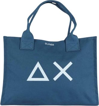 Sun 68 Femme, Sacs, Bleu, Taille: ONE Size Canvas Beach Bag