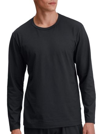 CALIDA RMX Sleep Langarmshirt Herren, Bio-Baumwolle, pflegeleicht, atmungsaktiv, feuchtigkeitsregulierend