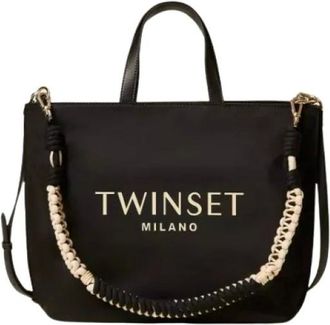 Twinset Femme, Sacs, Noir, Taille: ONE Size Shopper avec Logo