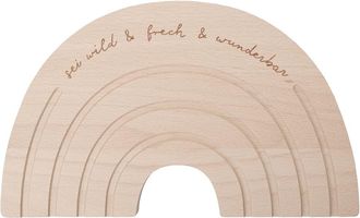 Eulenschnitt Fr&uuml;hst&uuml;cksbrettchen Regenbogen Buche