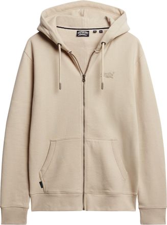 Superdry Herren Essential Kapuzenjacke mit Logo Hell Steinfarben Beige XXL