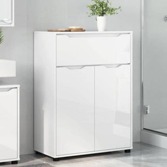 vidaXL vidaXL Cabinet de salle de bain Blanc brillant 72,5 x 36,5 x 100 cm