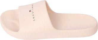 Tommy Jeans Herren Elegant Basic Pool Slides, Beige Zeitungspapier, 42 EU