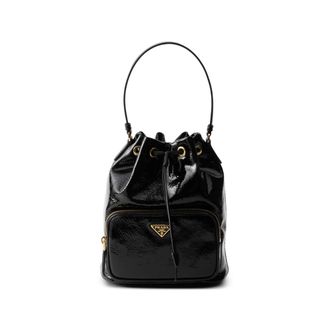 Prada Duet Patent Leather Bucket Bag
