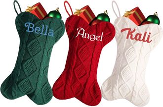 Generic Weihnachtsstrumpf mit Namen, personalisierbar, 41,5 cm, großer Weihnachtsstrumpf mit Namen, individueller Name, Weihnachten, Familie, Urlaub, Kamin, h