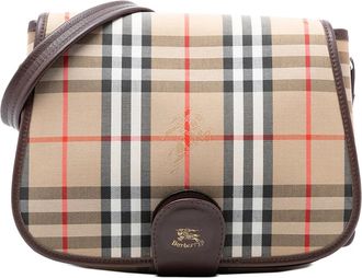 Burberry Hobo Bags - Haymarket Check Canvas Crossbody - Gr. unisize - in Braun - f&uuml;r Damen