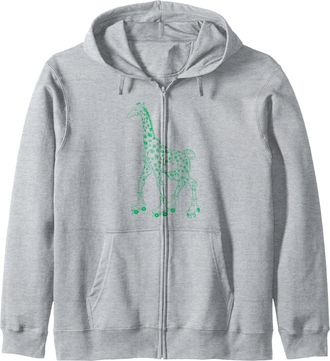 Seembo Giraffe Skating Rollschuhe Derby Skater Lustiges Tier Kapuzenjacke