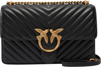 Pinko Pinko, Femme, Sacs, Noir, Taille: ONE Size Classic Love Bag One Chevron